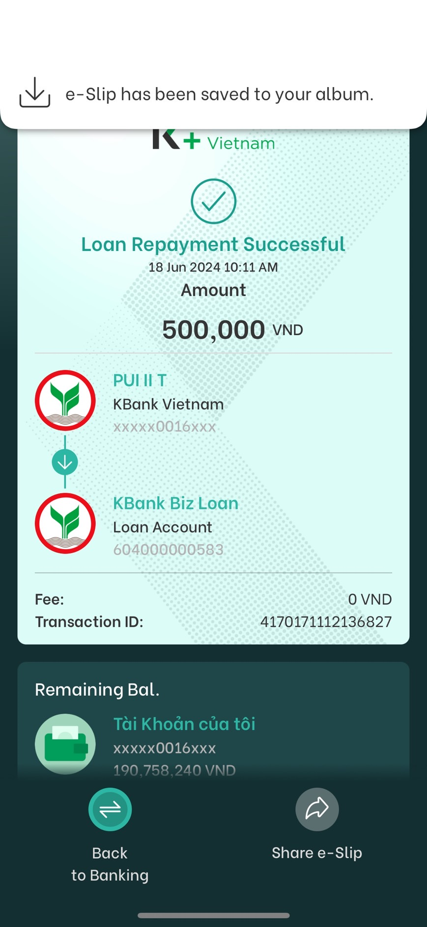 K PLUS Vietnam Application Guide - My Loan & Loan Repayment